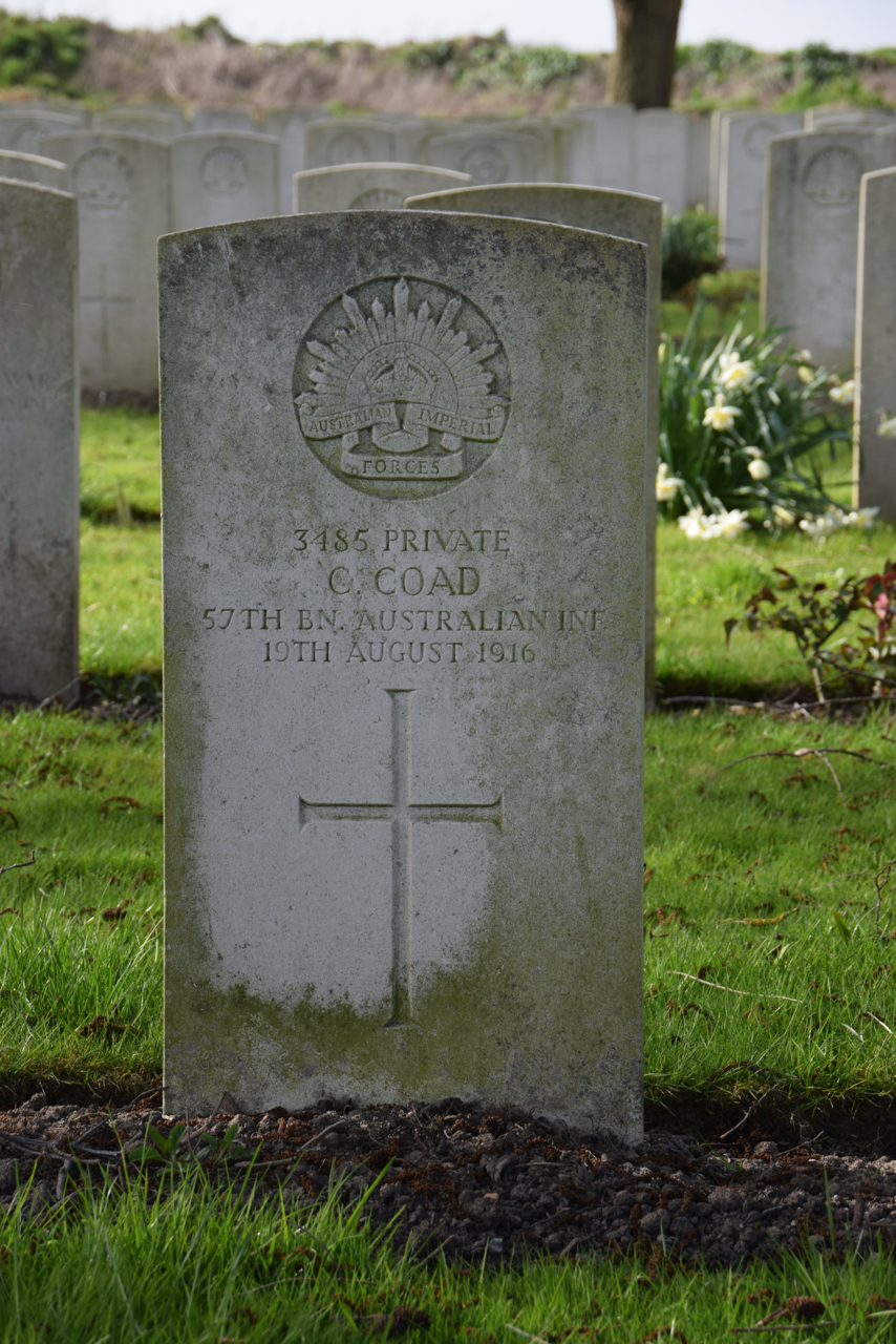 COAD Charles – Bendigo Remembers those who died in World War One