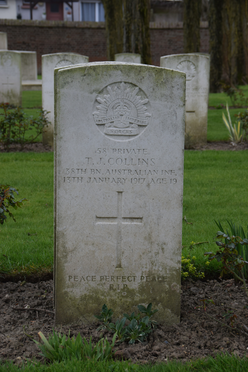 COLLINS Thomas Joseph – Bendigo Remembers those who died in World War One