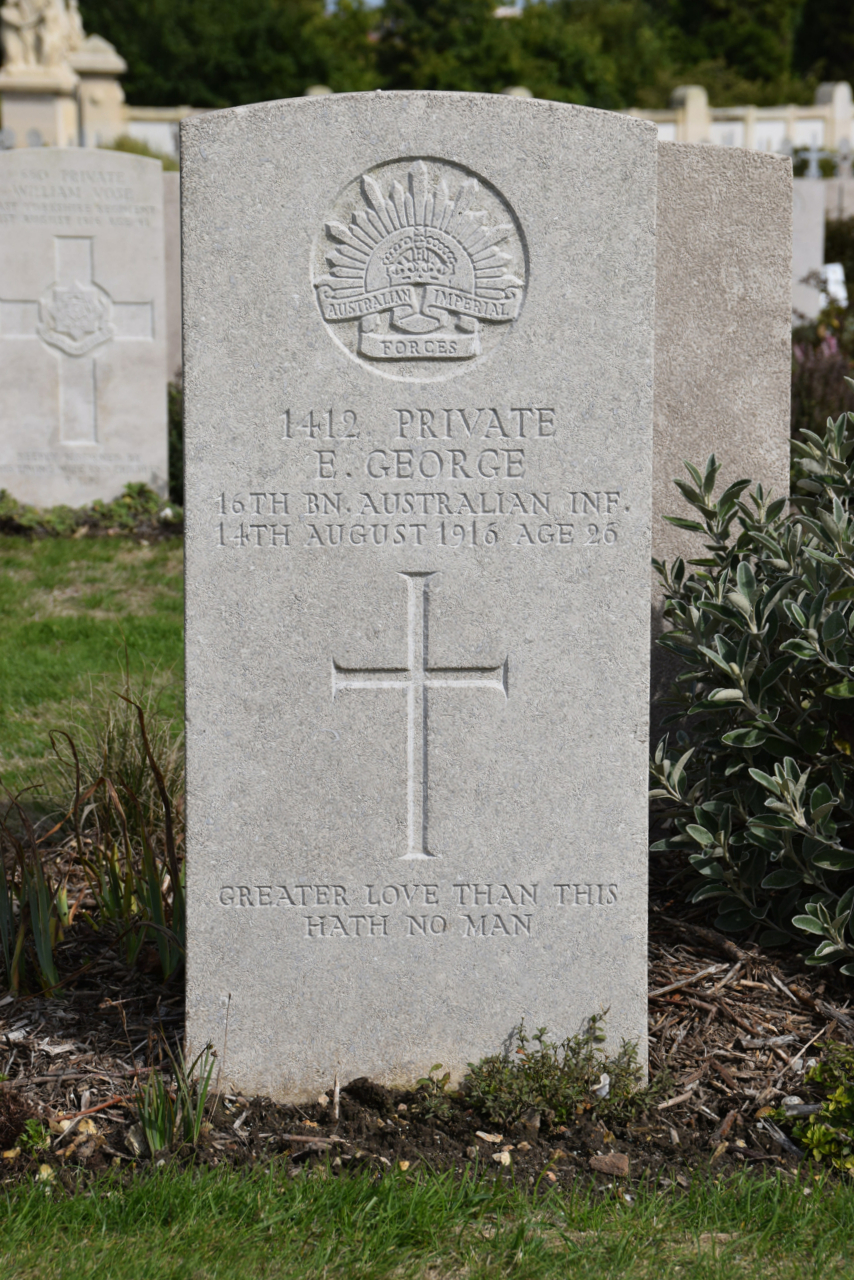 GEORGE Edwin – Bendigo Remembers those who died in World War One