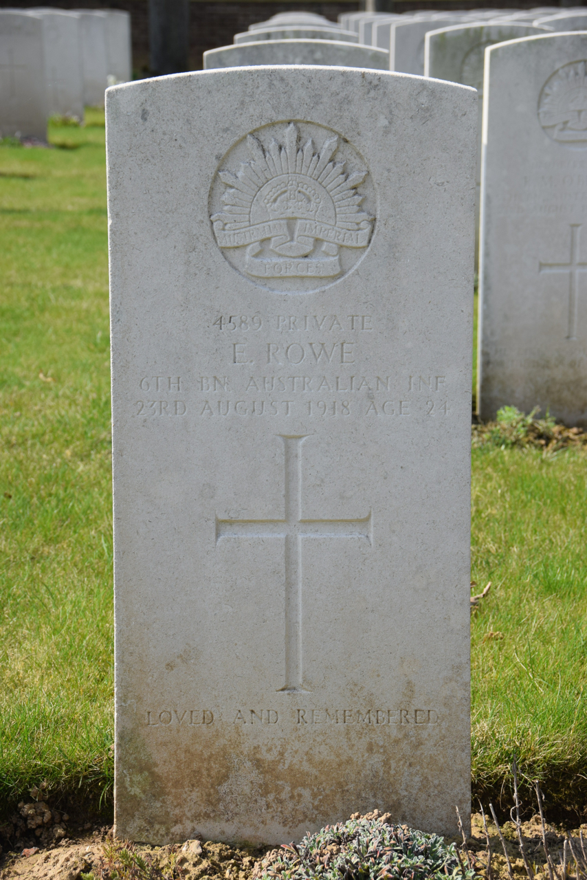 ROWE Ernest Victor – Bendigo Remembers those who died in World War One